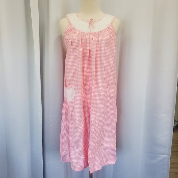 Dresses | Vintage Pink Checkered Lace Dress | Poshmark